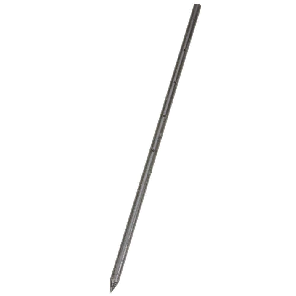 0.75 in. x 0.75 in. x 36 in. Round Steel Stake with Holes 50892 - The ...