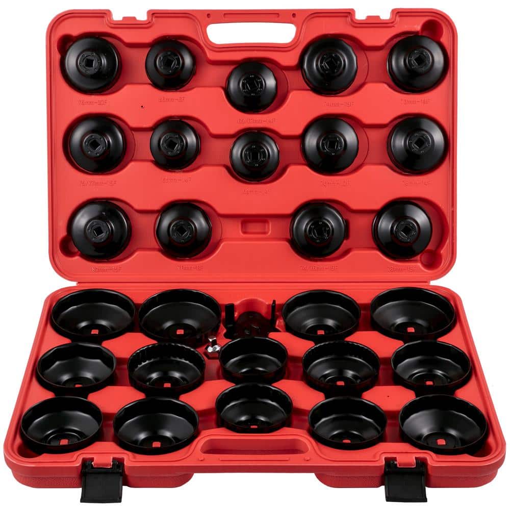 VEVOR Oil Filter Socket Set, 30-Pieces Oil Filter Wrench Set, Sturdy ...