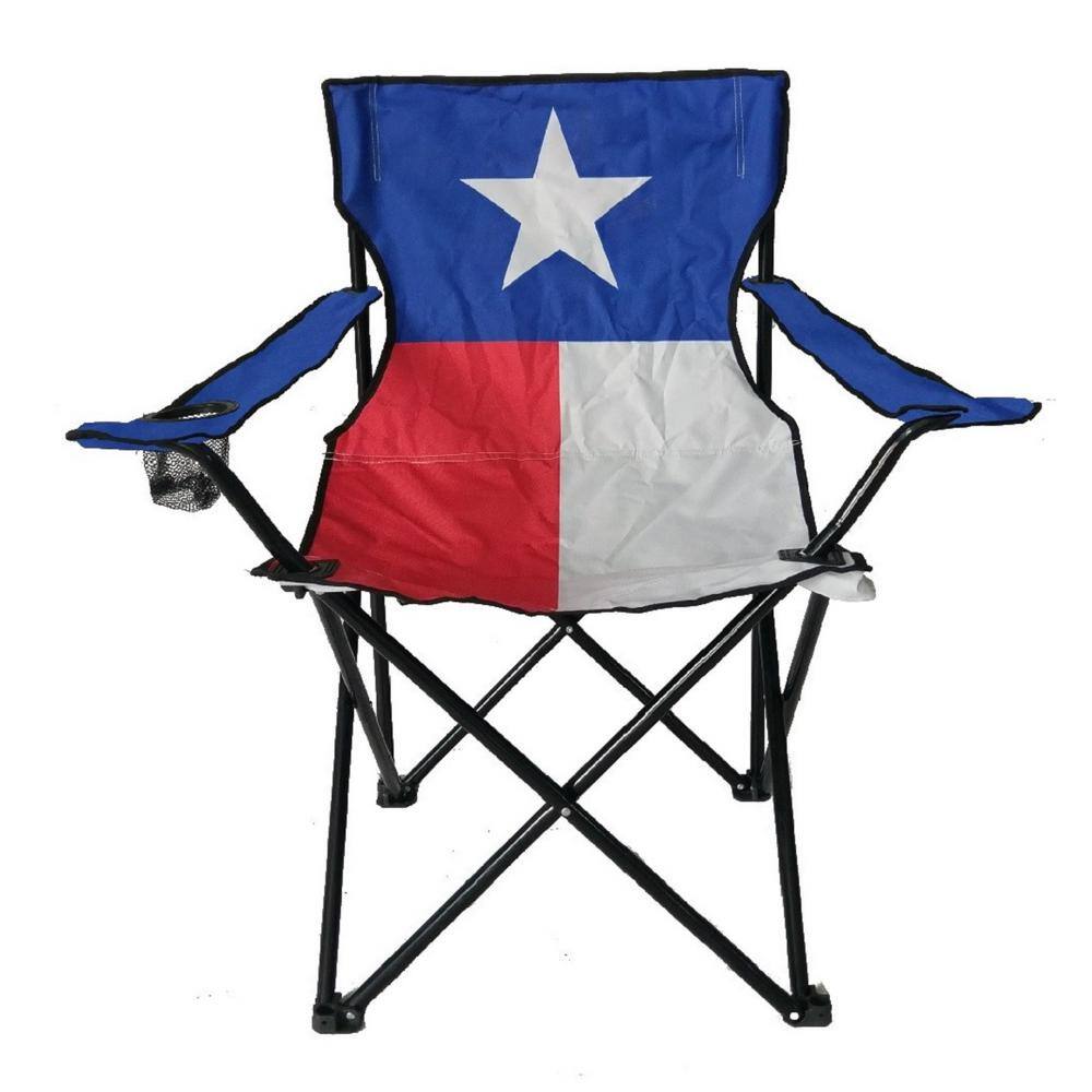 Everbilt Texas Flag Red, White and Blue Steel Folding Lawn Chair HD-C19 ...