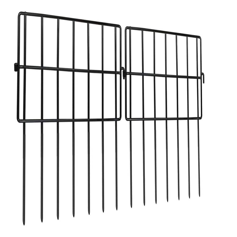 Oyezvary 16 in. Metal Animal Barrier Garden Fence No Digging Deterrent ...