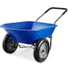Best Choice Products 5 cu. ft. Blue Plastic Wheelbarrow with Padded ...
