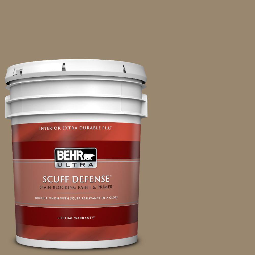 BEHR ULTRA 5 gal. #710D-5 Mississippi Mud Extra Durable Flat Interior ...