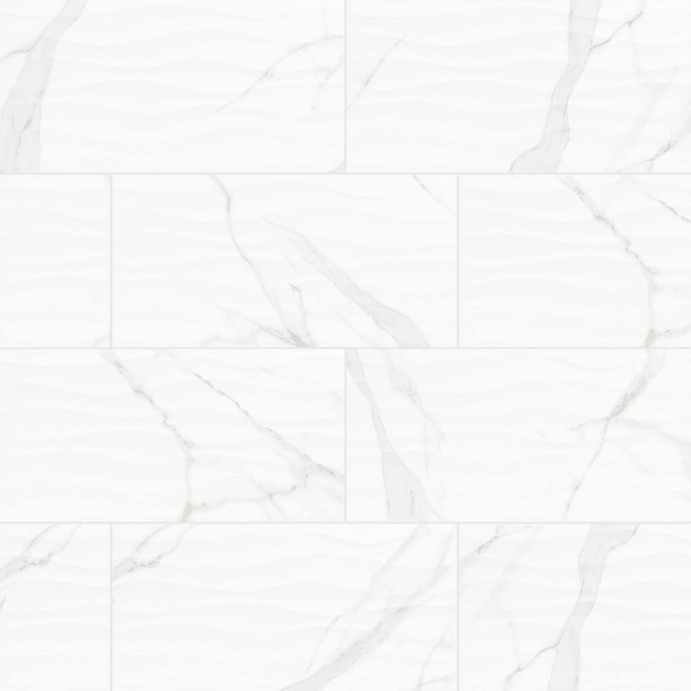 Have a question about MSI Dymo Statuary Wavy White 12 in. x 24 in ...