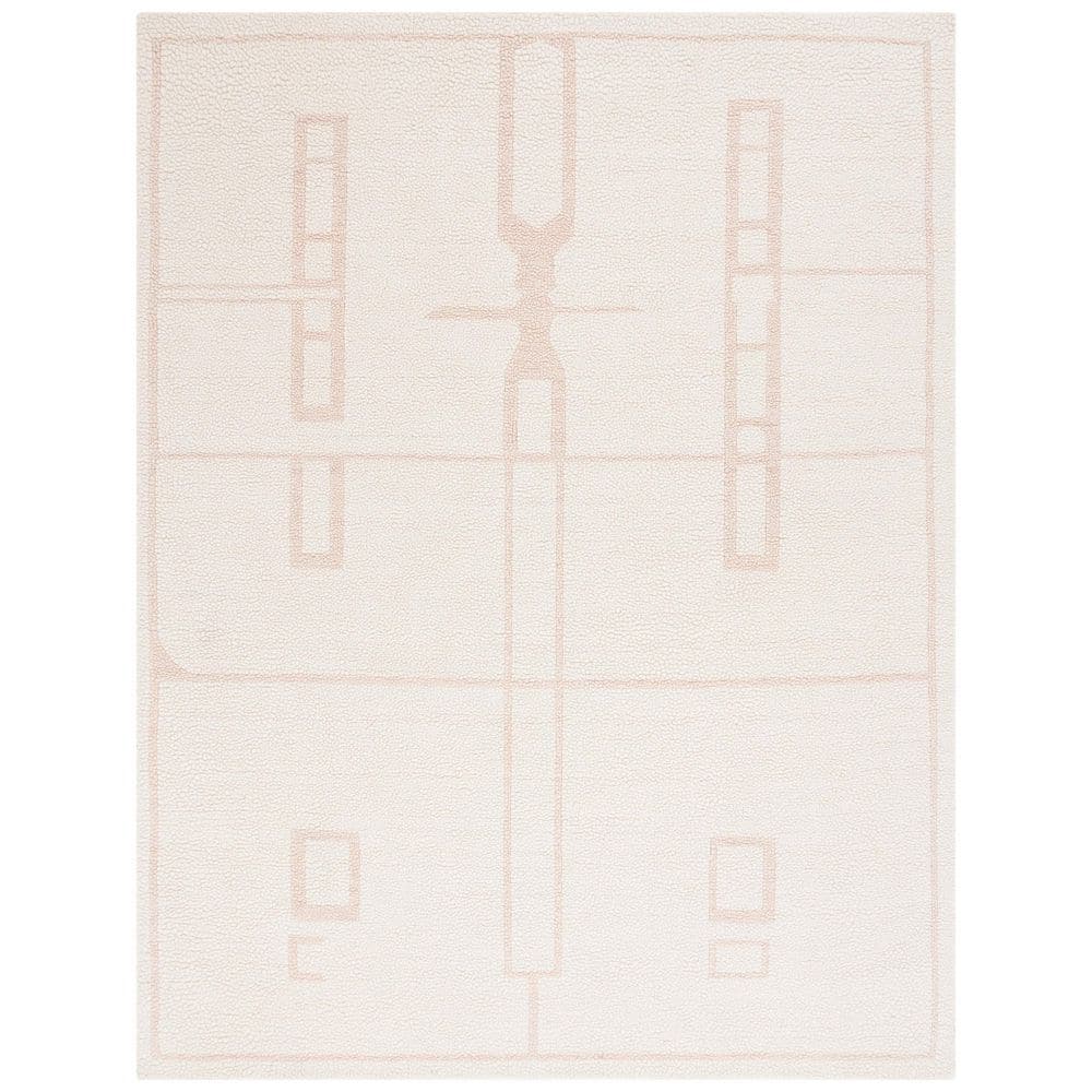 SAFAVIEH Fifth Avenue 8 ft. x 10 ft. Ivory/Pink Abstract Geometric Area ...