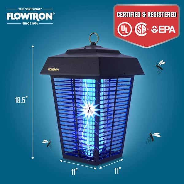 Bug Zapper Flowtron – 80W, Covers 1.5 Acres, 5600V Grid With UV Light ...