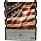 Rush Creek Creations Barn Wood Round 16-Rod Rack with Steel Post 38 ...