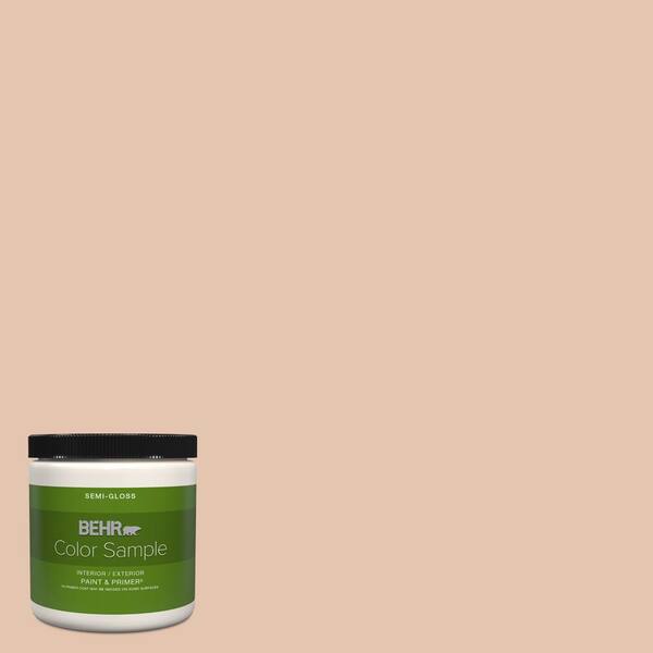BEHR PREMIUM PLUS 8 oz. #MQ1-31 Cockleshell Semi-Gloss Interior ...