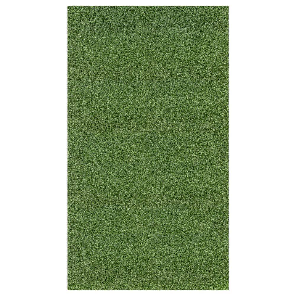 Ottomanson Golf Putting Green Waterproof Solid Indoor/Outdoor 7 ft. x 7 ...