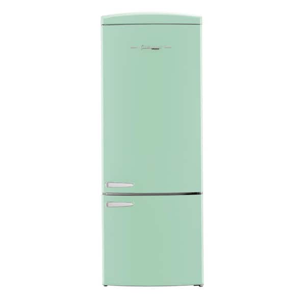 UNIQUE Classic Retro 28 in. 16.7 cu. ft. Frost Free Bottom Freezer ...