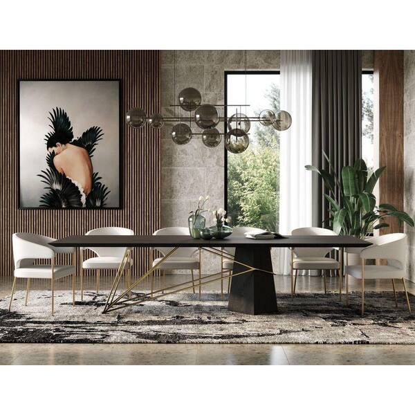 MR MODREST Modrest Elkhorn Glam Black ash And Stainless Steel Wood 43 ...