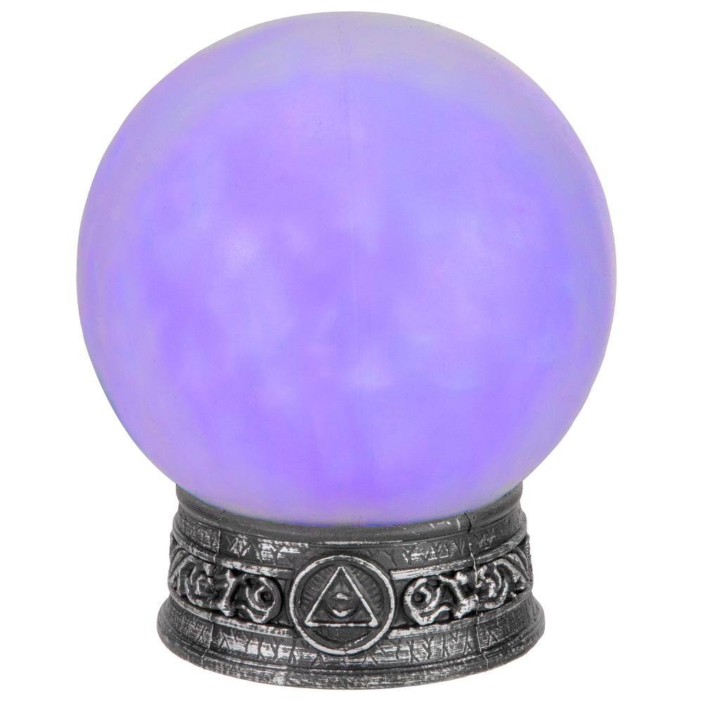 Northlight 8 in. LED Lighted Mystical Crystal Ball with Sound Halloween ...