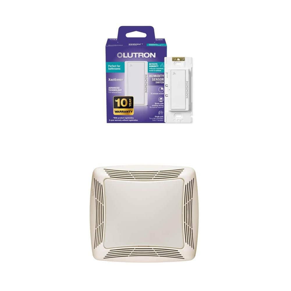 XactSense Humidity Sensor Switch (MS-HS3-WH), 3 Amp and 80 CFM Ceiling ...