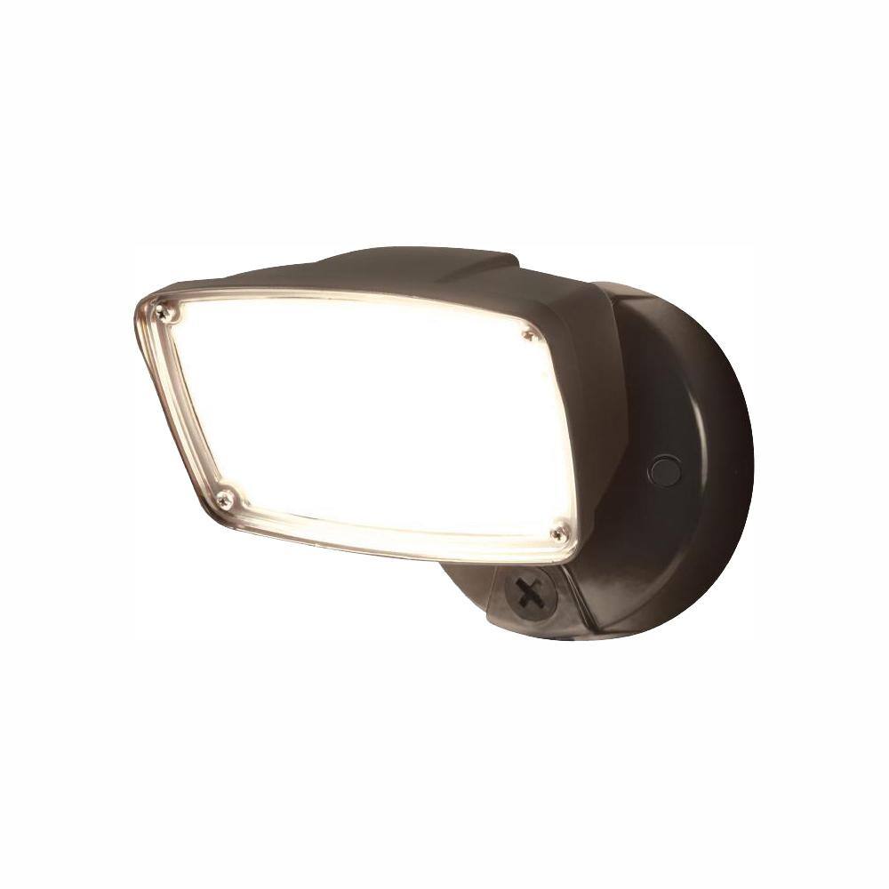 Halo FSL 180-Watt 100° Bronze Outdoor Integrated LED Flood Light with ...