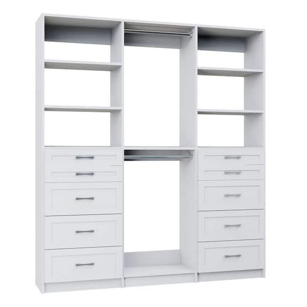 MODULAR CLOSETS Alto Pantry Collection 94.5 in. W White Wall Mounted ...