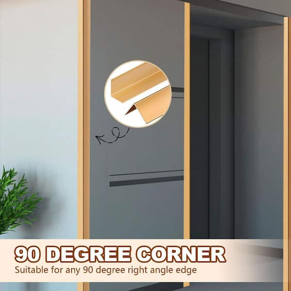 NVNOO 1.2 in. x 4 ft. Aluminum Wall Corner Guard Protectors with 90 ...