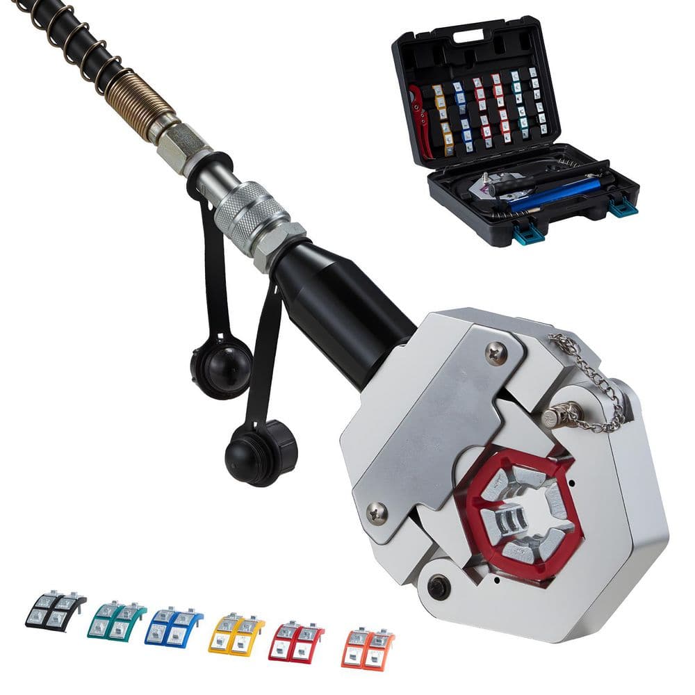 SKYSHALO Hydraulic Hose Crimper, Hydra-Krimp AC Hose Crimper Kit with 7 ...