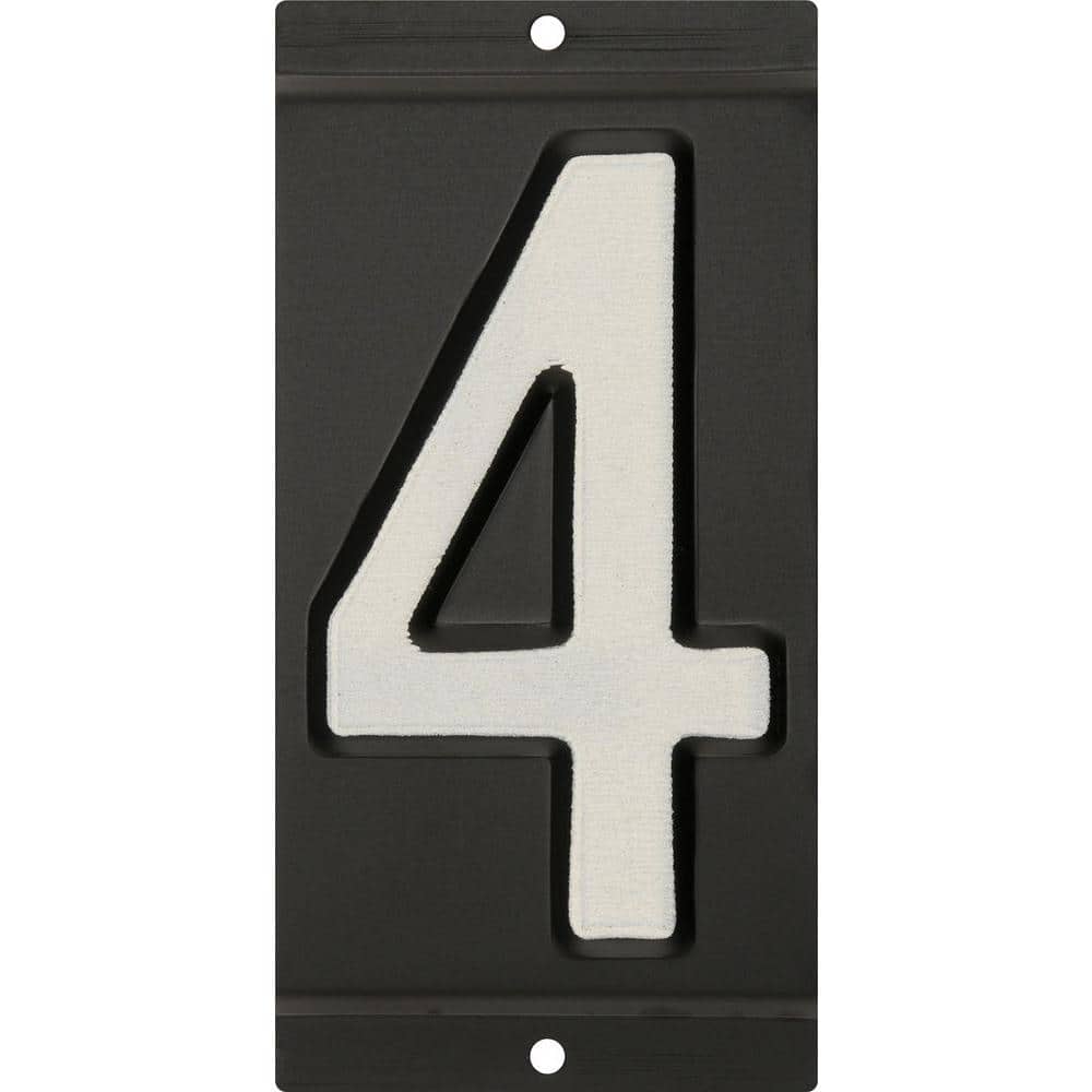 Hillman 3 in. Aluminum Number 4 841662 - The Home Depot