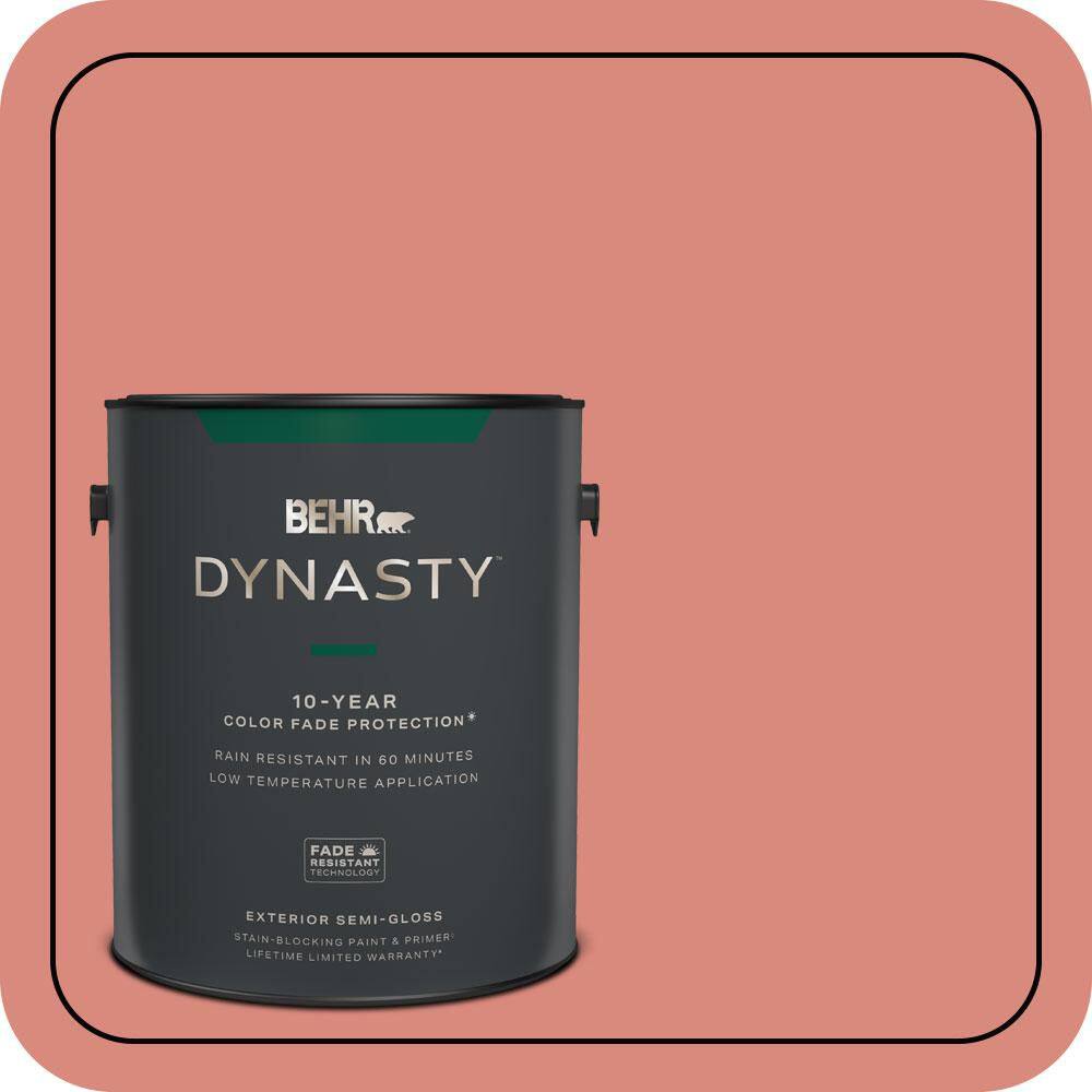 BEHR DYNASTY 1 gal. #M170-5 Indian Sunset Semi-Gloss Exterior Stain ...