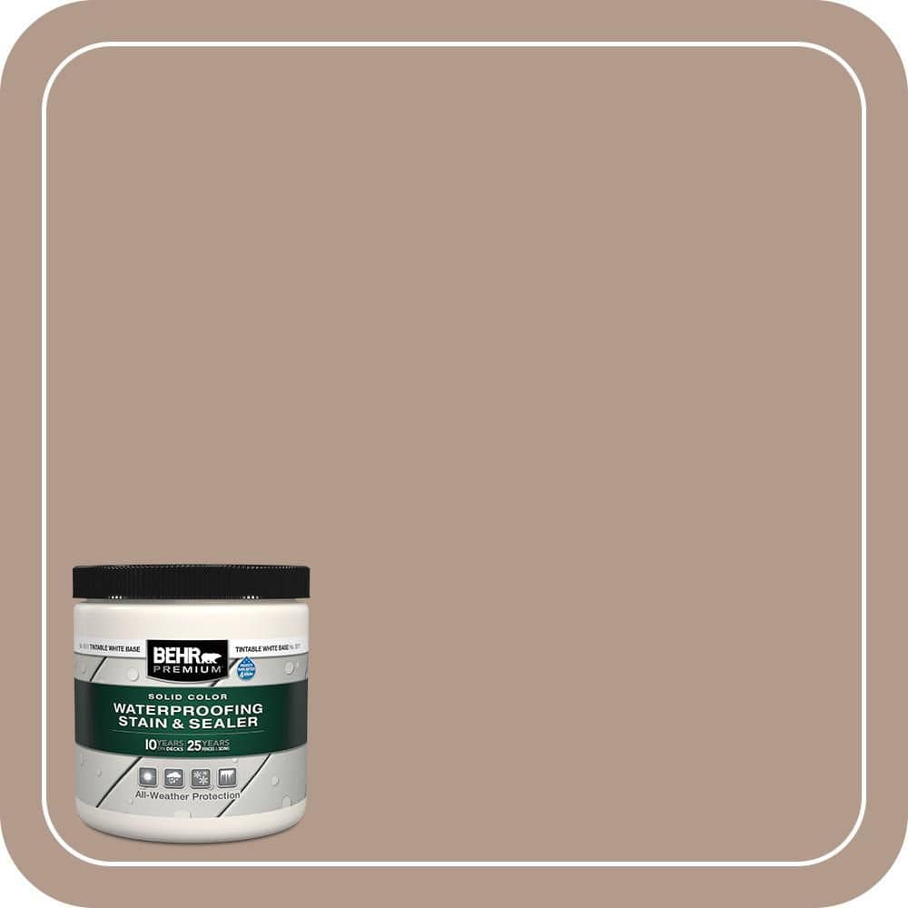 BEHR PREMIUM 8 oz. #SC-160 Rose Beige Solid Color Waterproofing ...
