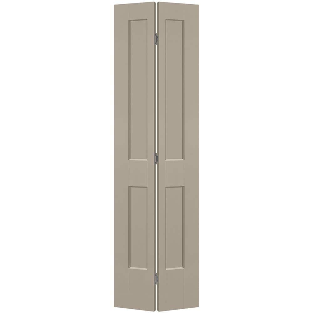 Masonite 24 in. x 80 in. 2-Panel Logan Hollow Core Smoked Tan Molded ...