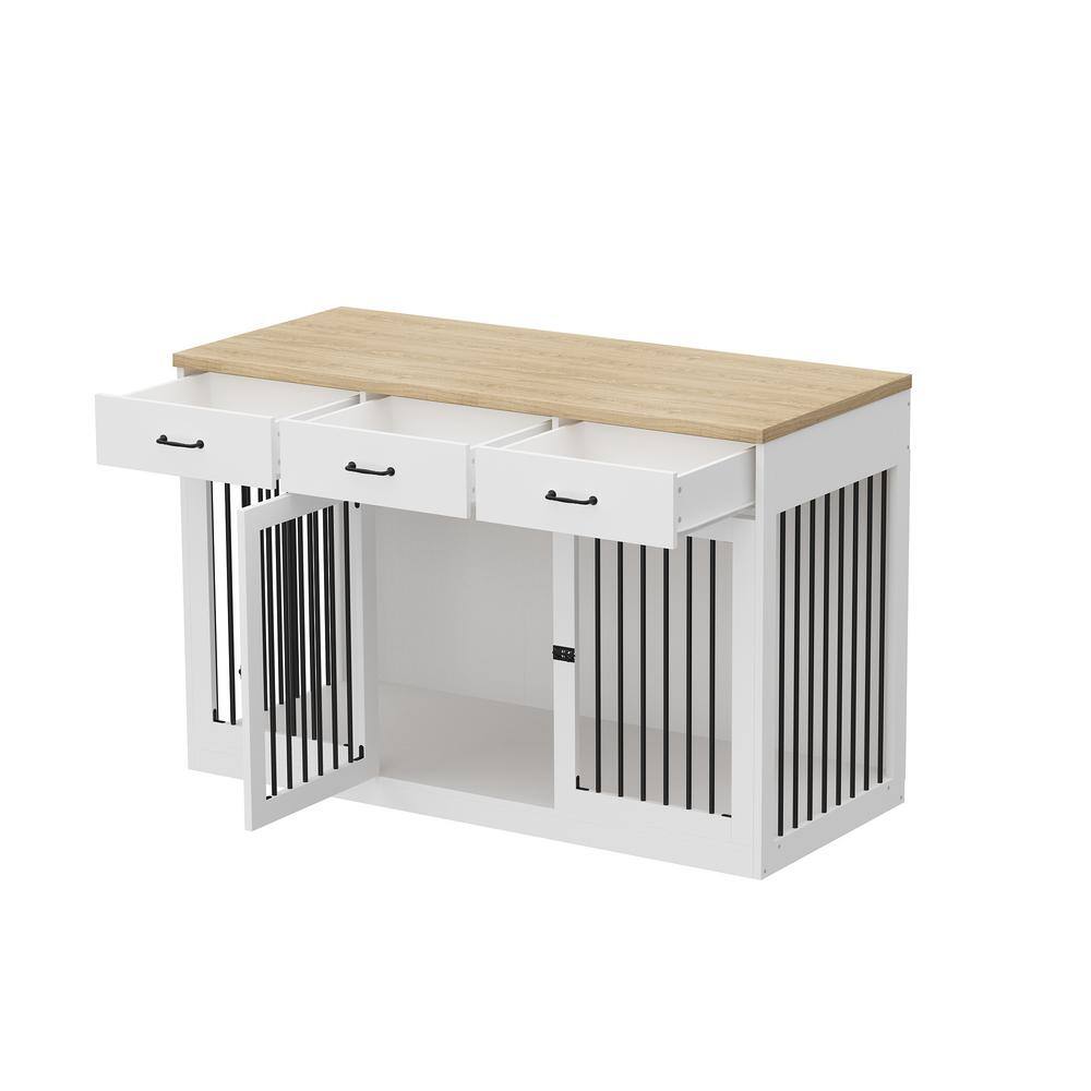 FUFU&GAGA Large Dog Cage Storage Cabinet, Dog House Furniture Style Dog ...