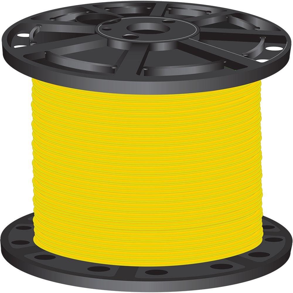 Southwire 1,000 ft. 6 Yellow Stranded CU SIMpull THHN Wire 26068705 ...