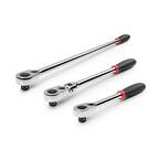 TEKTON 1/4 in., 3/8 in., 1/2 in. Drive Quick-Release Comfort Grip Ratchet Set (3-Piece) SRH91101 ...