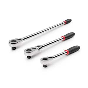 TEKTON 1/4 in., 3/8 in., 1/2 in. Drive Comfort Grip Ratchet Set (3 ...