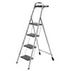 4-Step Steel Skinny Mini Step Stool Ladder with Project Tray HSP-4TG ...