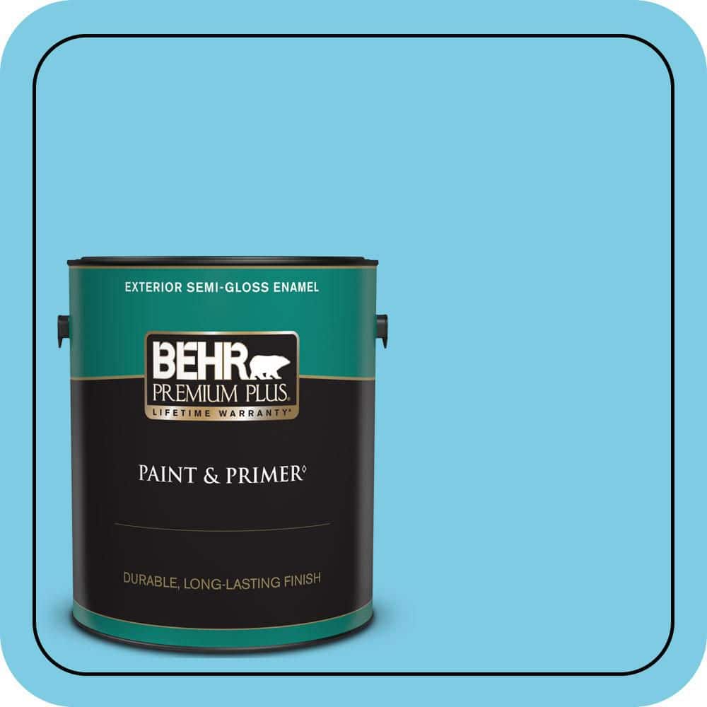 BEHR PREMIUM PLUS 1 gal. #P490-3 Big Chill Semi-Gloss Enamel Exterior ...