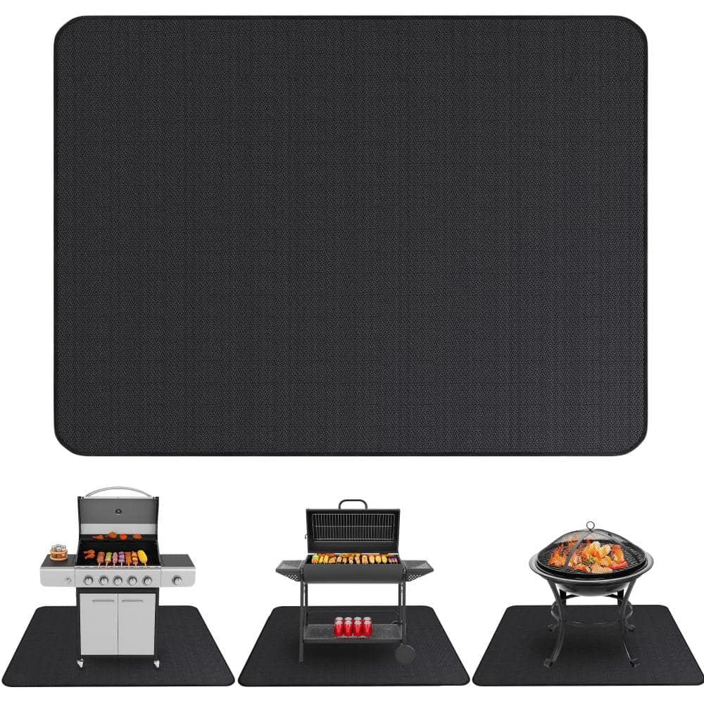 Primehome XL 76 in. x 52 in. Fireproof Grill Mat-Dual-Sided Heat ...
