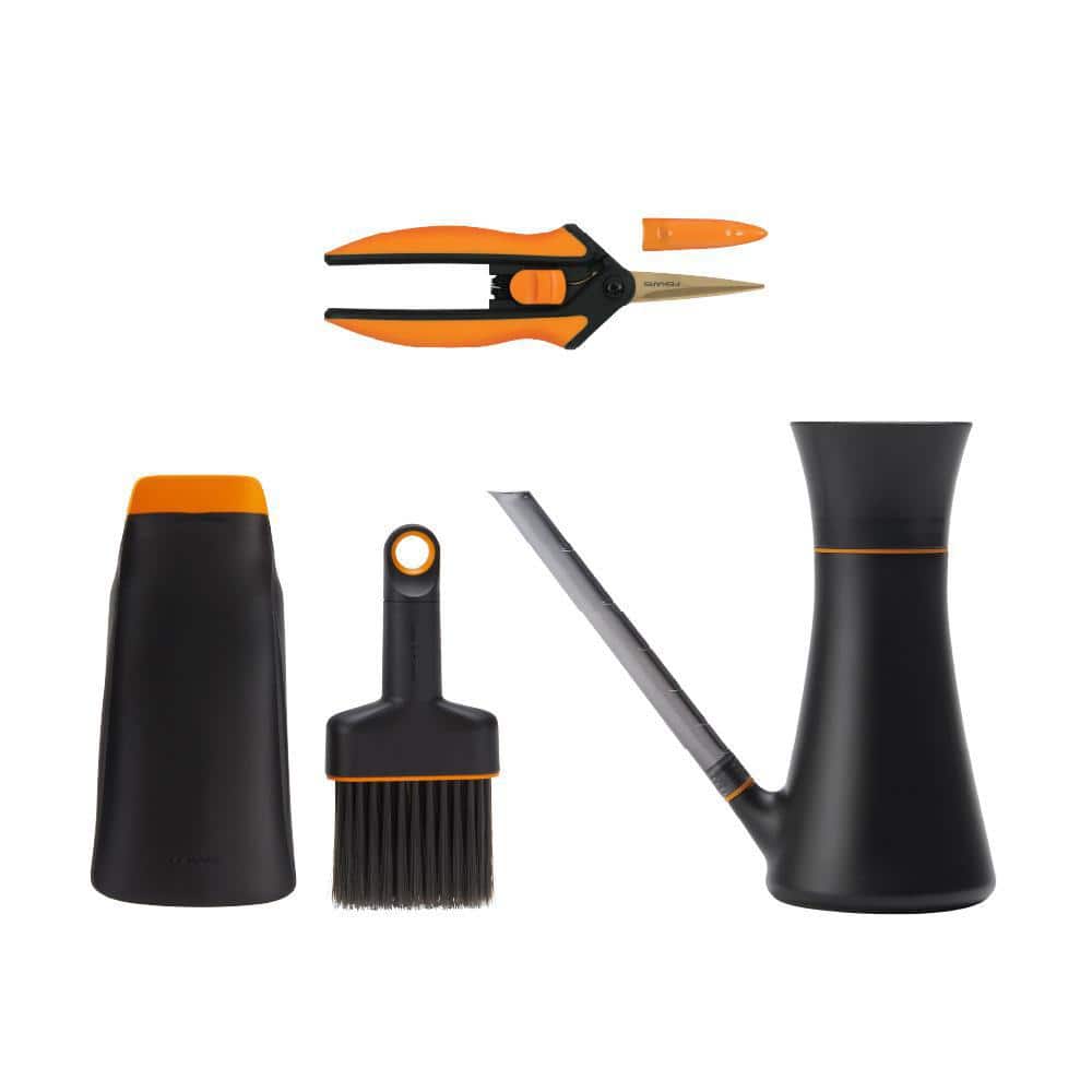 Fiskars Indoor Garden 3-Piece Garden Tool Set- Watering Can, Scoop ...