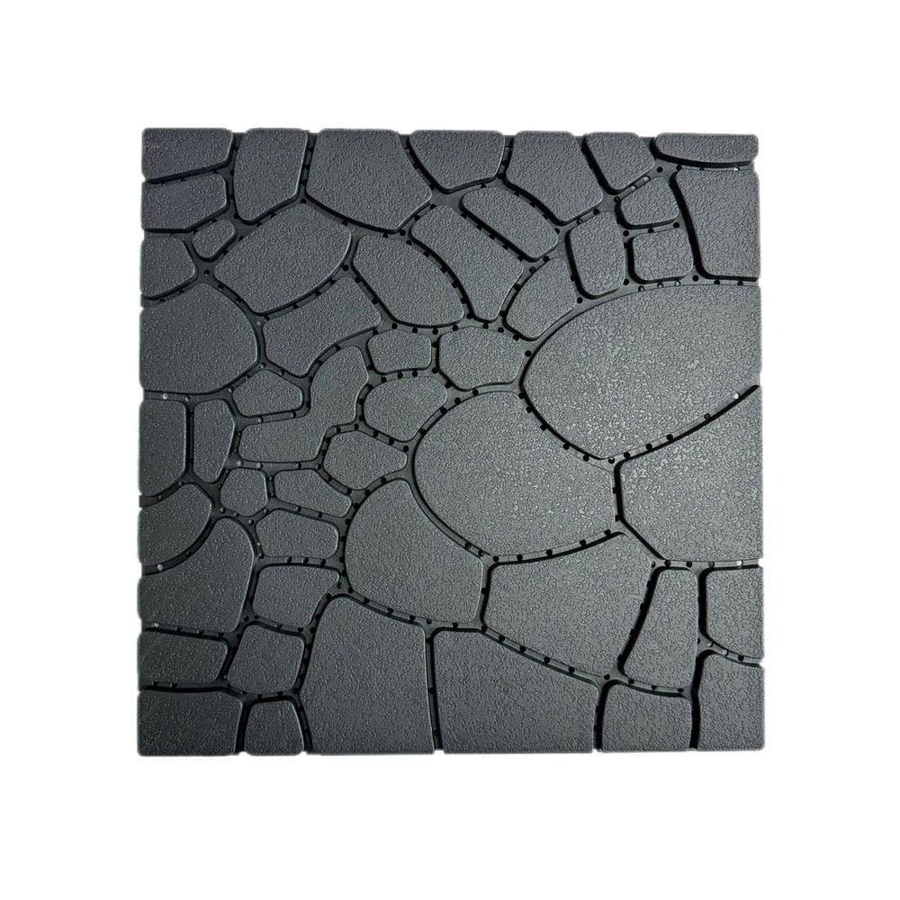 Plastic Stone Texture 1 ft. x 1 ft. Patio Deck Tiles, DIY Module ...