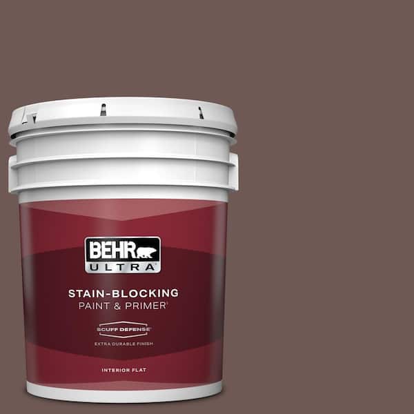 BEHR ULTRA 5 gal. #720B-6 Beechwood Extra Durable Flat Interior Paint ...