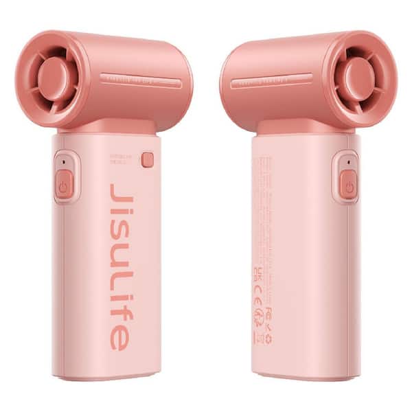JISULIFE Life9 0.82in 5 Speeds Handheld Personal Fan in Pink with ...