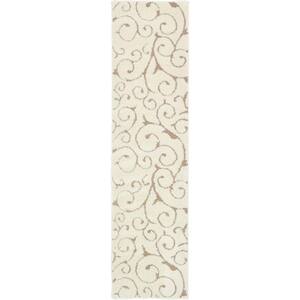 Unique Loom Floral Shag Carved Gray 9' 0 x 12' 0 Area Rug 3133058 - The ...