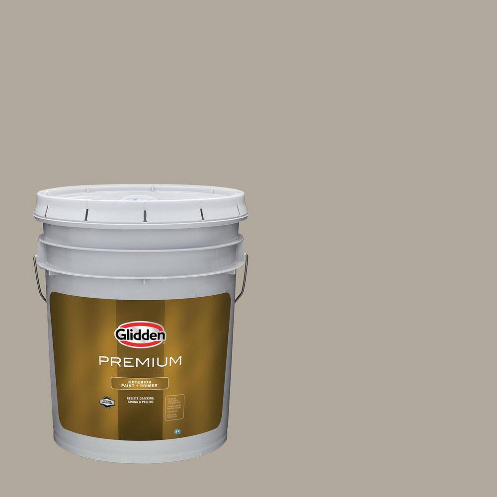 Glidden Premium 5 gal. #PPG1025-4 Sharkskin Satin Exterior Latex Paint ...