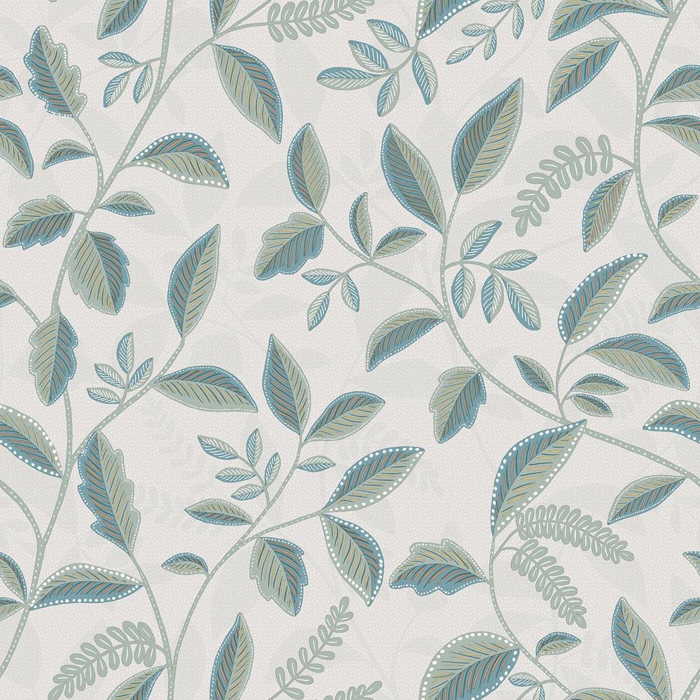 Veer Decor Tranquil Leafy Vine Green Wallpaper Sample VRNO04-066W1 ...