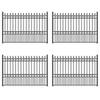 ALEKO 32 ft. x 5 ft. London Style Security Fence Panels Steel Fence Kit ...