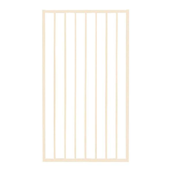 First Alert Pro Series 3 ft. W x 5 ft. H White Steel Fence Single Walk ...