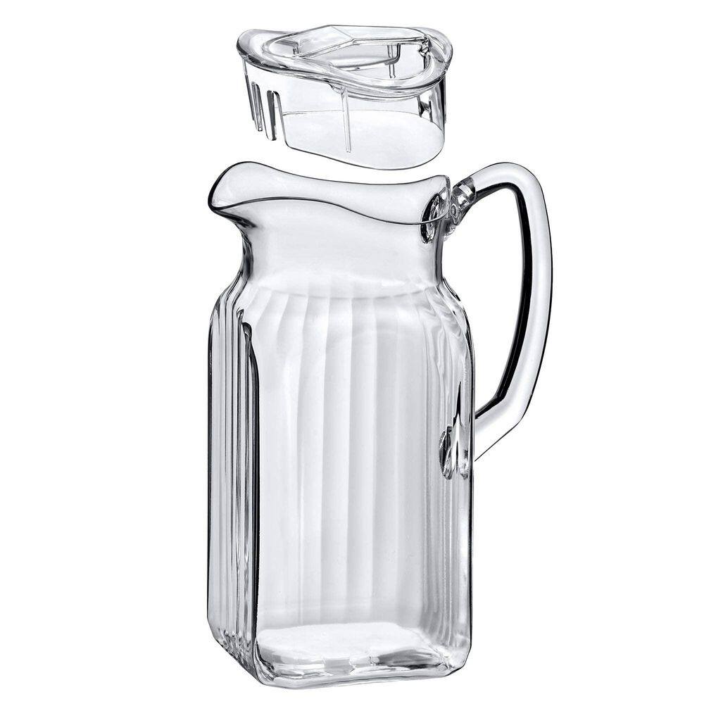 Wudkey 64 fl. oz. Clear Plastic Water Pitcher with Lid, BPA-Free ...