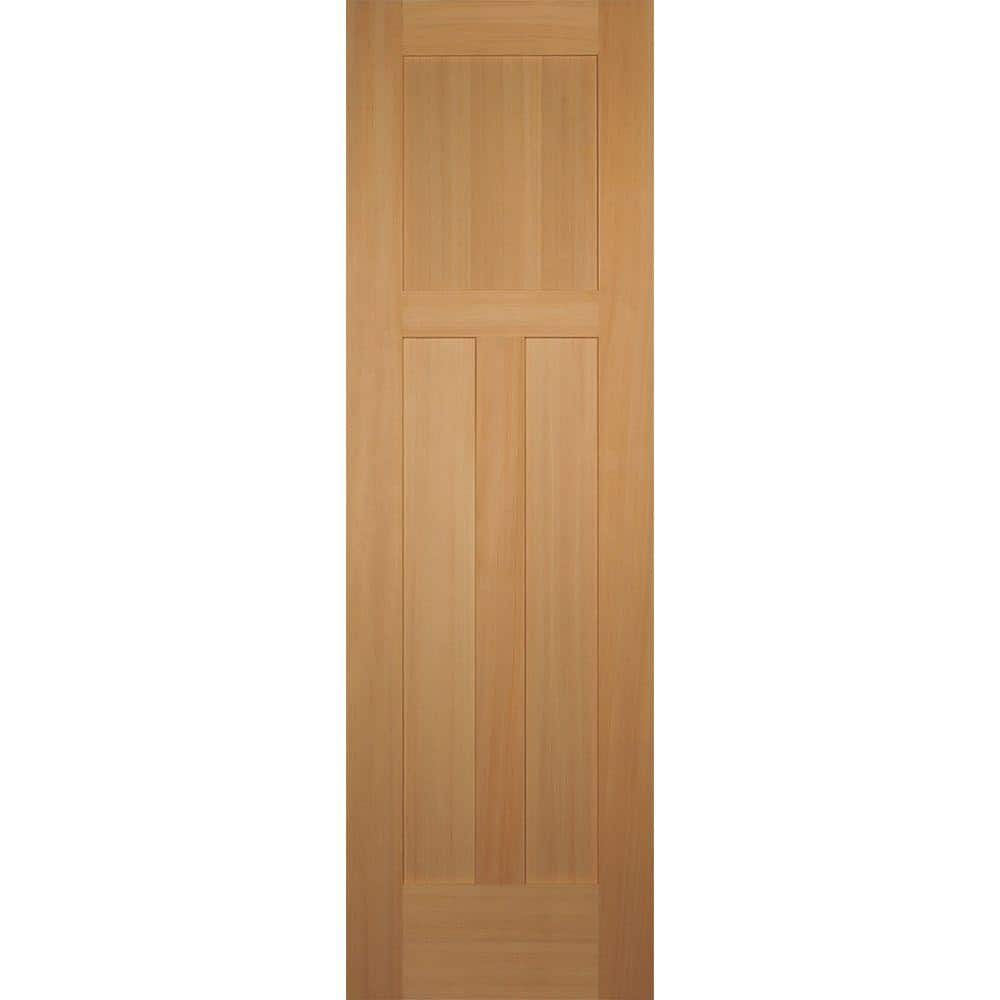 Builders Choice 24 in. x 80 in. 3-Panel Craftsman Solid Core Hemlock ...