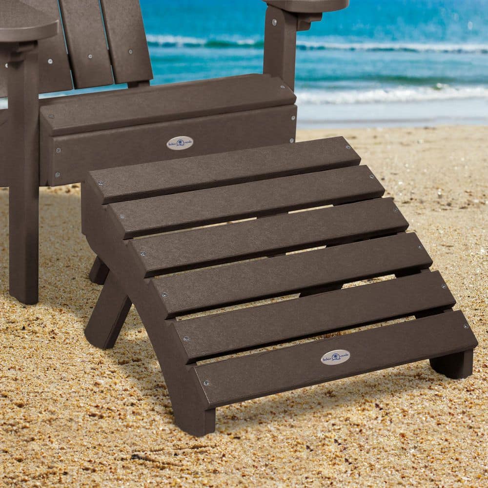 Highwood Bahia Verde Mangrove Brown Recycled Plastic Folding Adirondack ...
