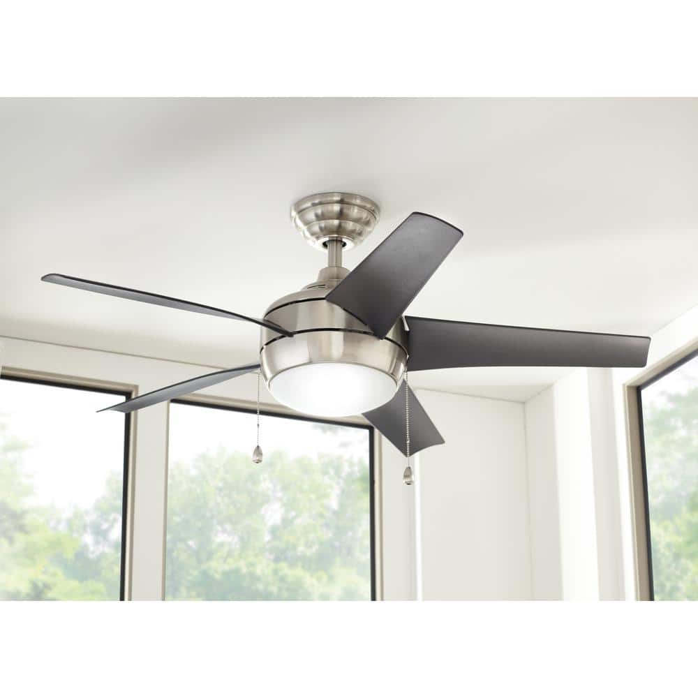 Home Decorators Collection Windward 44 in. LED Brushed Nickel Ceiling ...