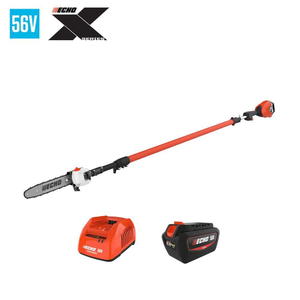 ECHO 56V 10 in. X Series Cordless Battery 12 ft. Telescoping Shaft ...