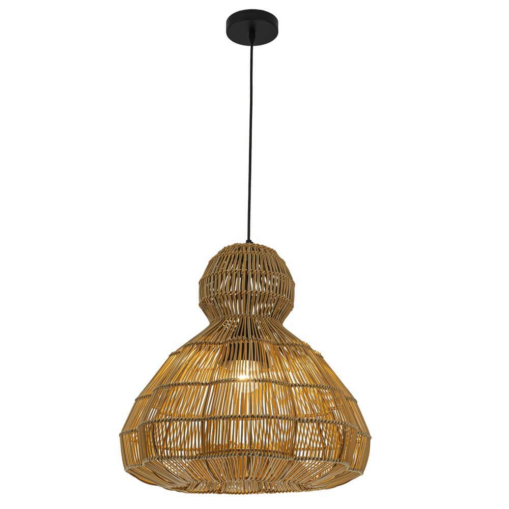 ELE Light & Decor Ciel Coastal Boho Matte Black Outdoor Pendant Light ...