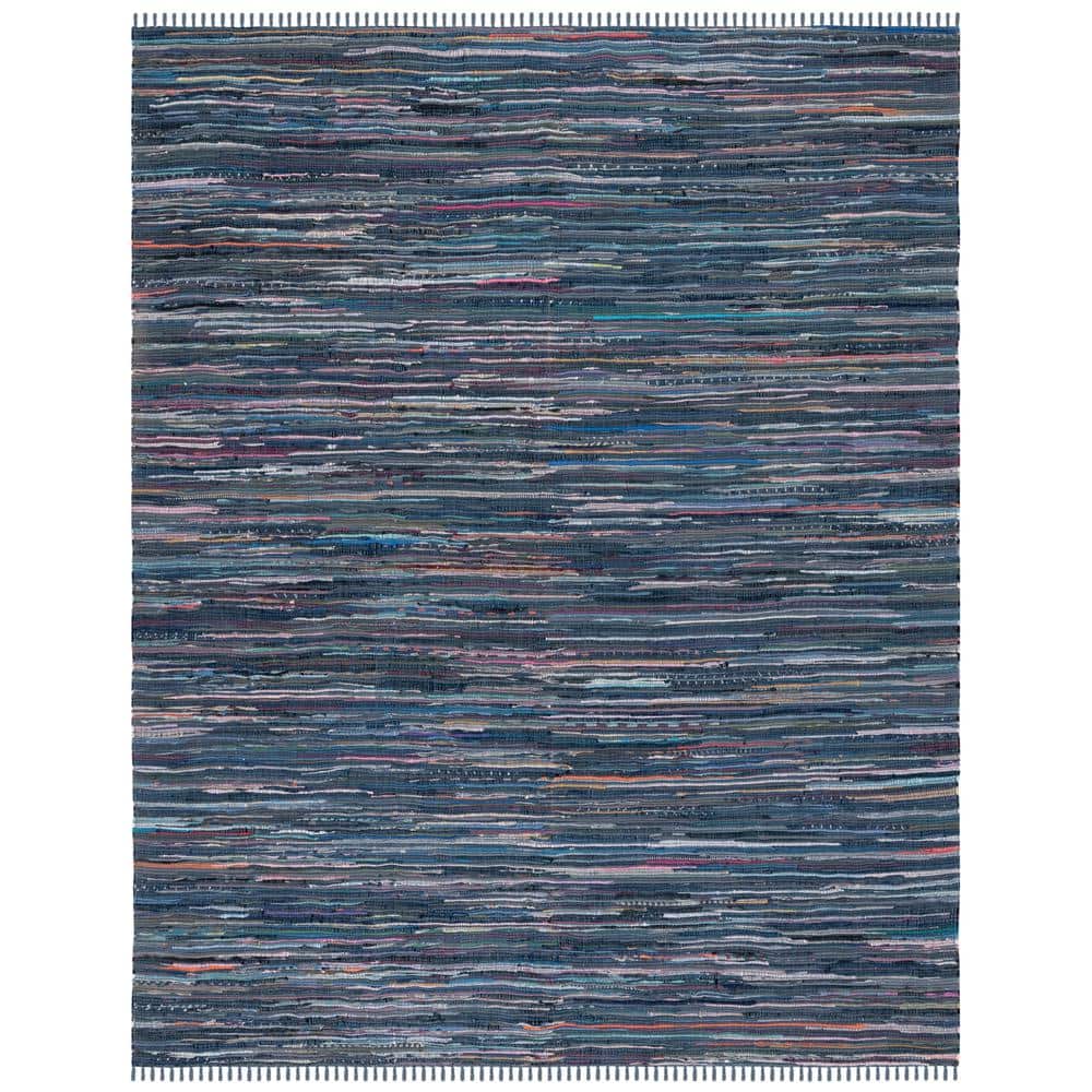 SAFAVIEH Rag Ink/Multi 11 ft. x 15 ft. Gradient Striped Area Rug ...