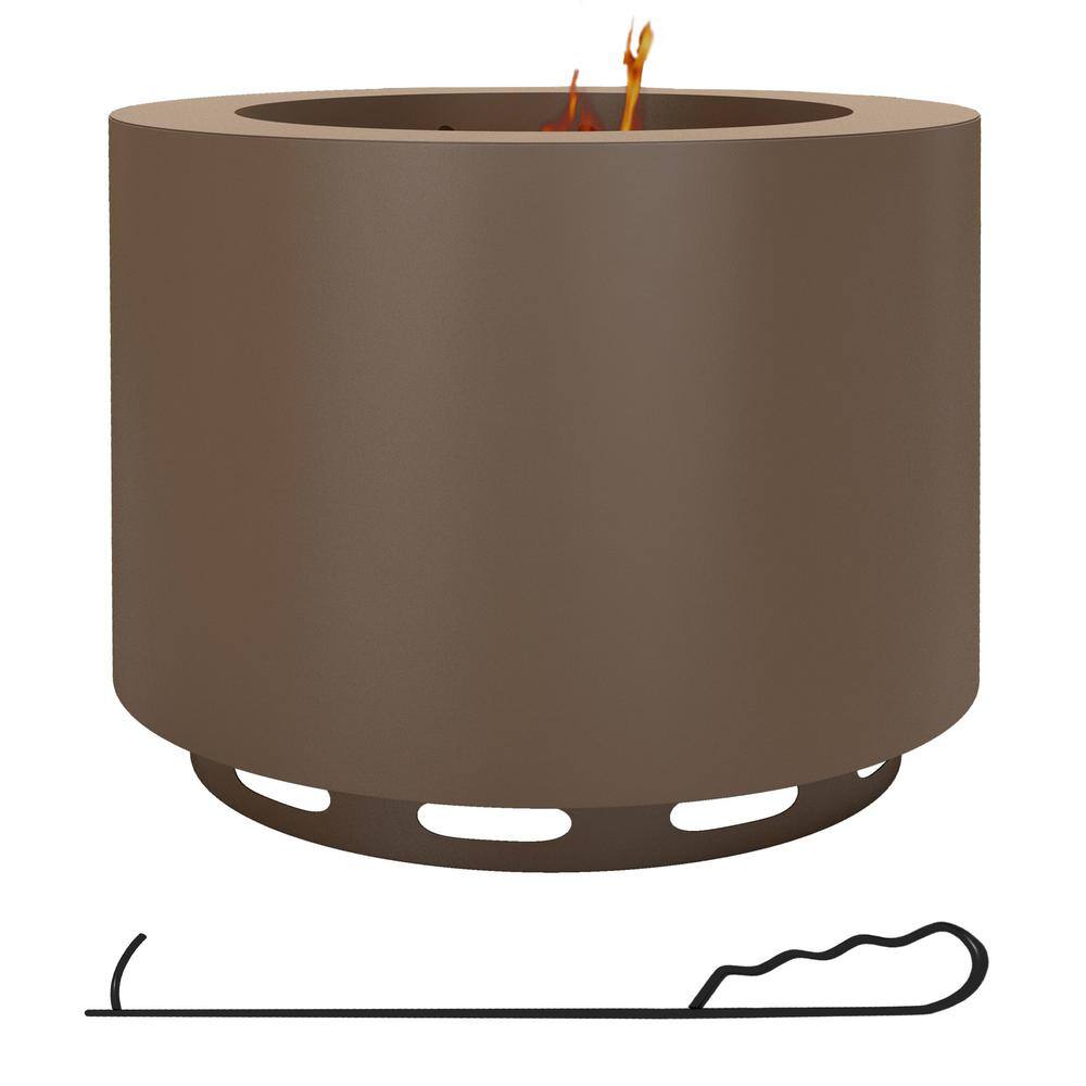 ToolCat 19 in. Smokeless Portable Wood Burning Fire Pit with Poker, Low ...