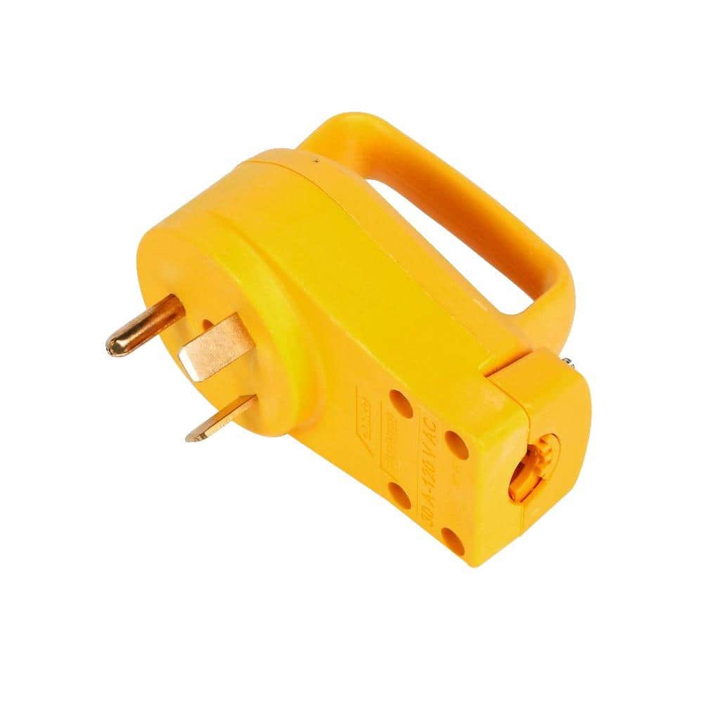 Camco 30 AMP PowerGrip Replacement Male Plug 55245 - The Home Depot