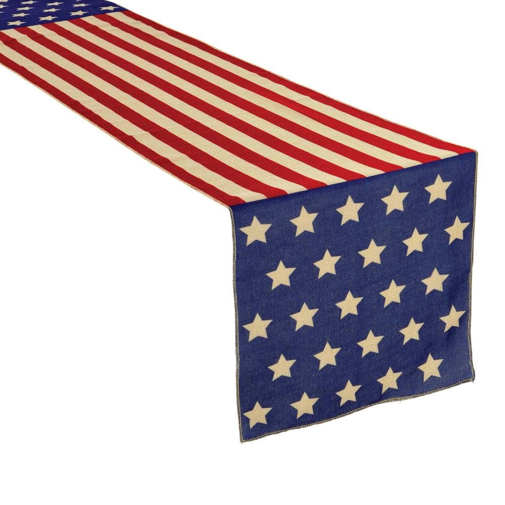 Amscan 6 ft. x 14 in. Patriotic Table Runner (2-Pack) 570025 - The Home ...